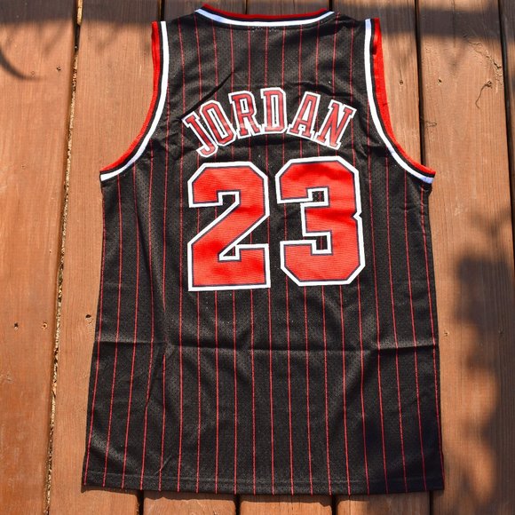 Jordan | Shirts | New Michael Jordan Chicago Bulls Black Pinstripe Basketball Jersey Mens | Poshmark